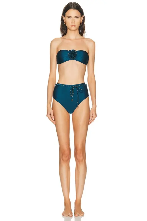Zimmermann Indra Studded Flower Bikini Set