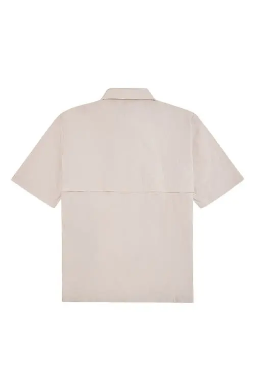 PAPER PLANES Utility Short Sleeve Button-up Shirt - Sand