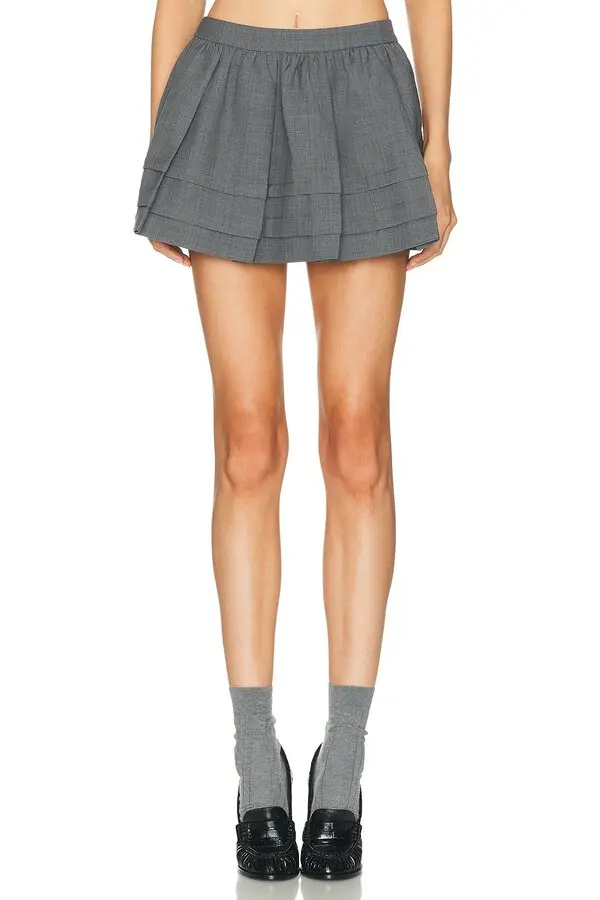 SHUSHU/TONG Tuck Detail Pleated Skirt