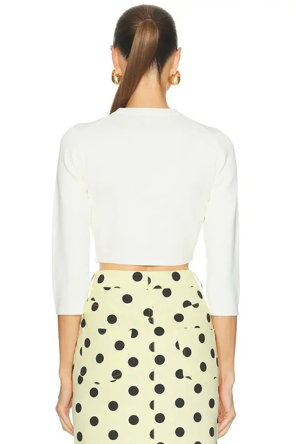 SKIMS Refined Knit Crop Cardigan - Egret