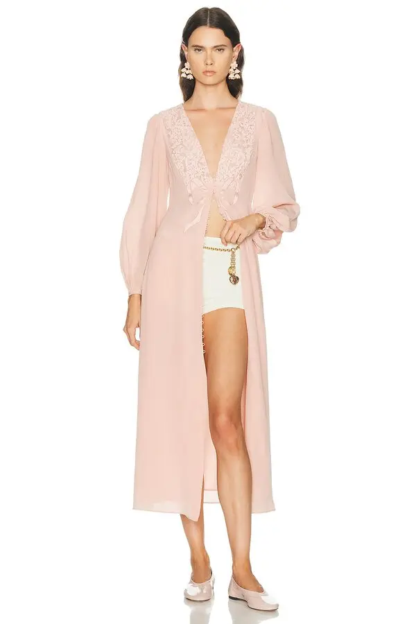 LoveShackFancy Lina Dress Pink - Potpourri Pink