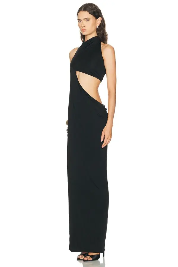MAY MASHIAH Lia Halterneck Cut-out Dress