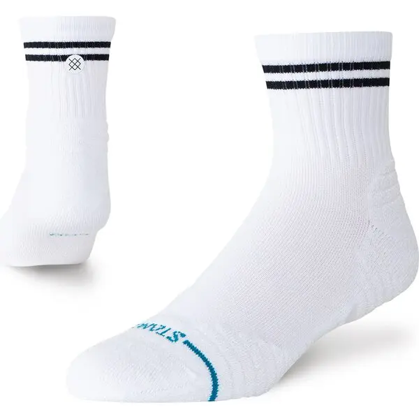 Stance Lined Up Quarter Socks - White