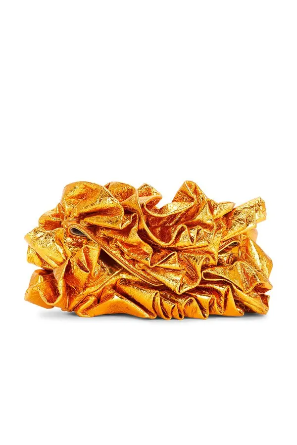 Dries Van Noten Small Ruffle Bag - Copper