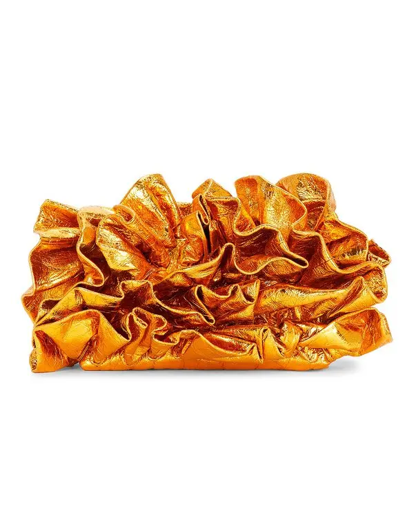 Dries Van Noten Small Ruffle Bag - Copper