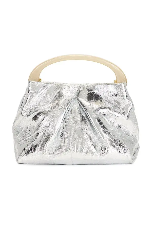 Dries Van Noten Woven Top Handle Bag - Silver