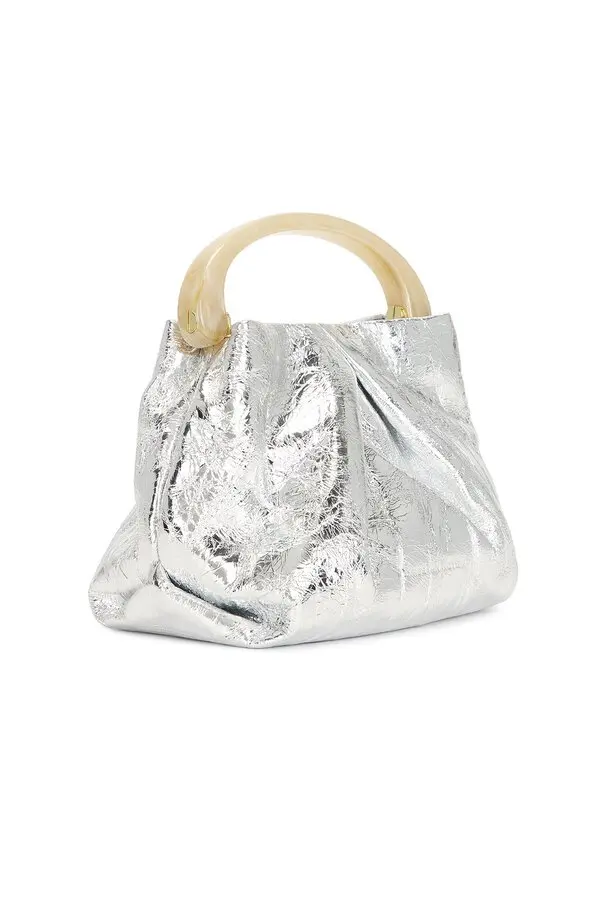 Dries Van Noten Woven Top Handle Bag - Silver