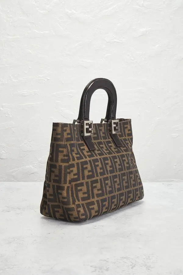 Fendi Zucca Monogram Handbag - Brown
