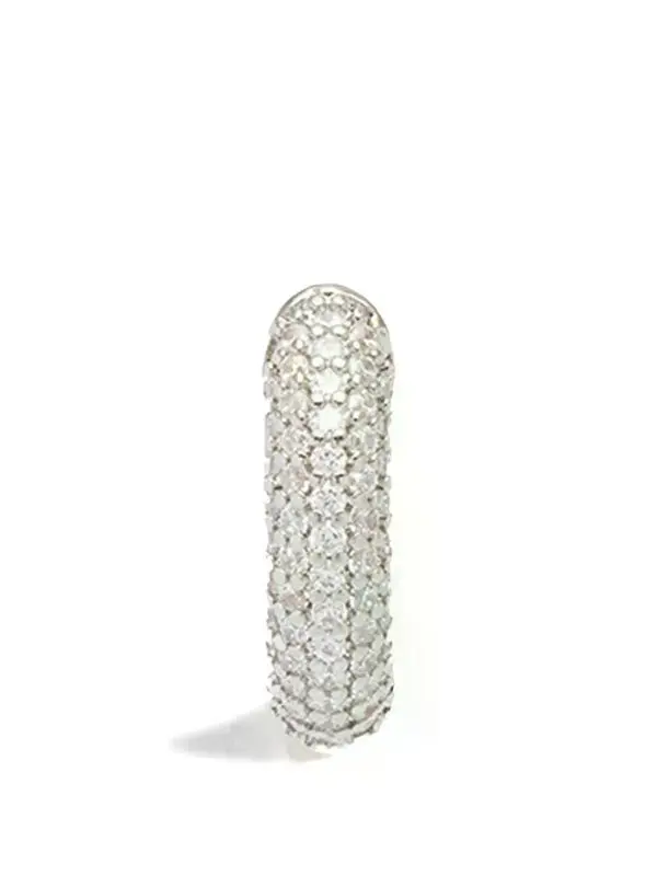 YOJ Single Pavé-set Crystal Huggie Hoop Earring