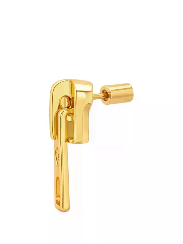 YOJ Tone Zip Stud Earring - Gold