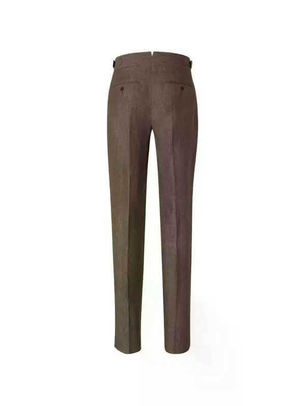 Scabal Pleated Side-adjuster Trousers - Brown