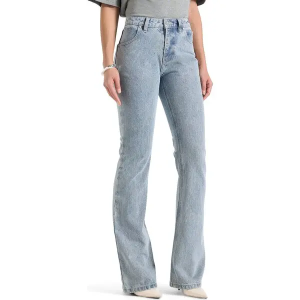 Manière De Voir Abbie Stacked Fit And Flare Jeans - Mid Blue