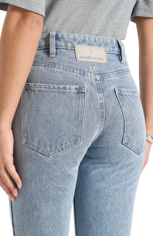 Manière De Voir Abbie Stacked Fit And Flare Jeans - Mid Blue