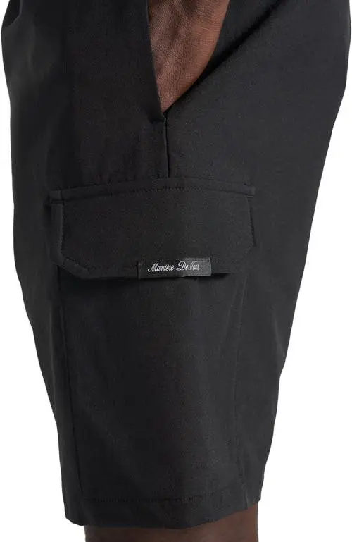 Manière De Voir Maniere De Voir Dimitri Technical Cargo Shorts - Black