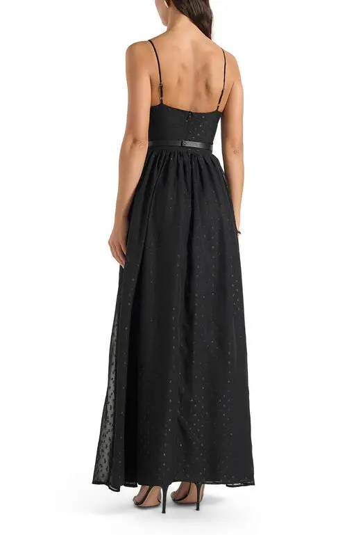 Manière De Voir Rosie Lace Corset Maxi Dress - Black