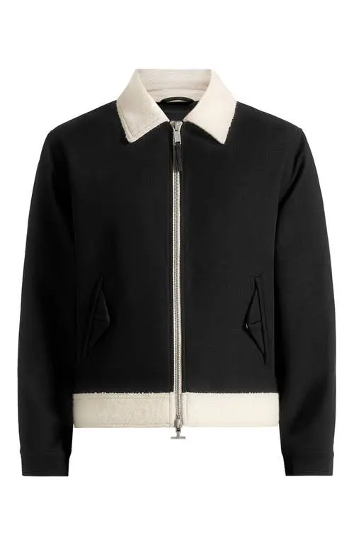 Manière De Voir Keith Twill Contrast Jacket With Wool Detailing