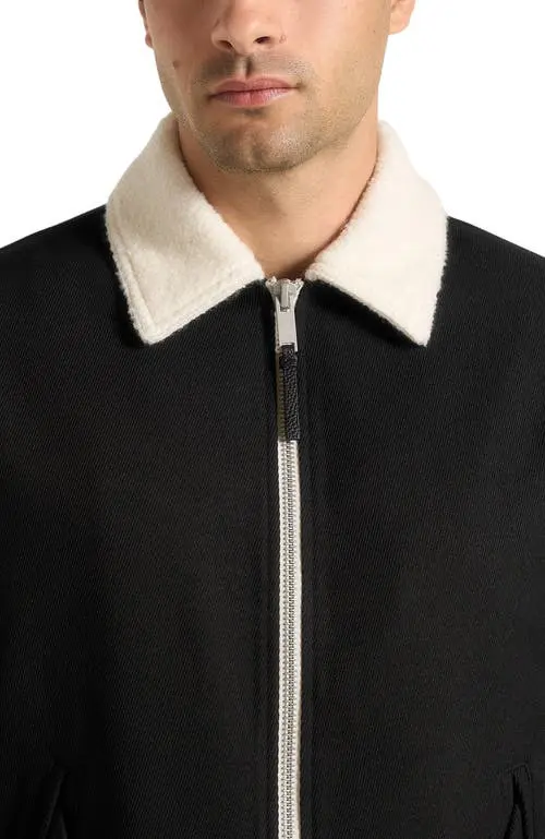 Manière De Voir Keith Twill Contrast Jacket With Wool Detailing