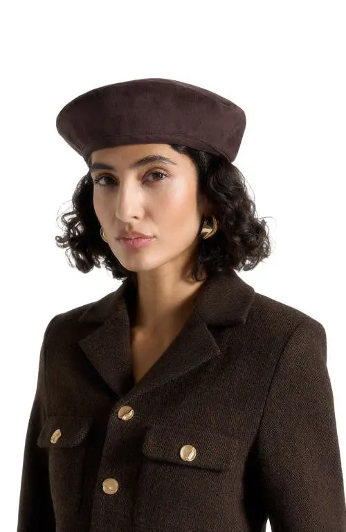 Manière De Voir Manier De Voir Suede Beret - Brown
