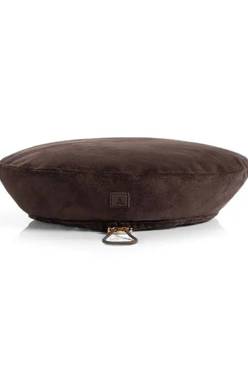 Manière De Voir Manier De Voir Suede Beret - Brown