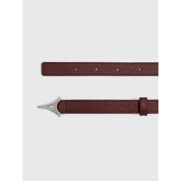 Manière De Voir Maniere De Voir Eiffel Slim Leather Belt - Red