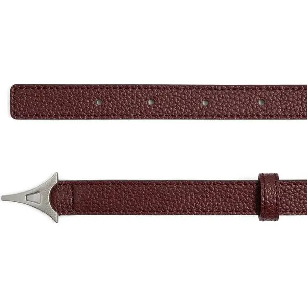 Manière De Voir Maniere De Voir Eiffel Slim Leather Belt - Red