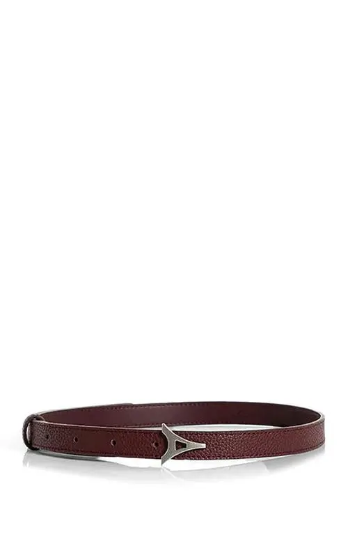 Manière De Voir Maniere De Voir Eiffel Slim Leather Belt - Red