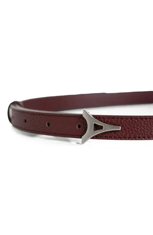 Manière De Voir Maniere De Voir Eiffel Slim Leather Belt - Red