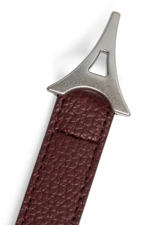 Manière De Voir Maniere De Voir Eiffel Slim Leather Belt - Red