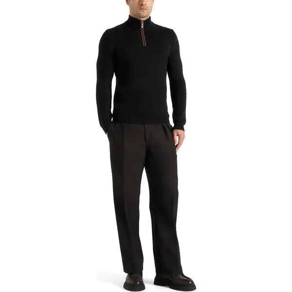 Manière De Voir Quarter Zip Knit Jumper With Contrast Detailing