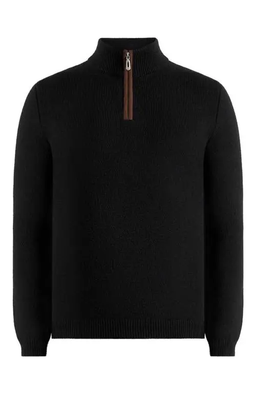 Manière De Voir Quarter Zip Knit Jumper With Contrast Detailing