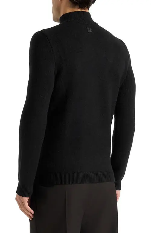 Manière De Voir Quarter Zip Knit Jumper With Contrast Detailing