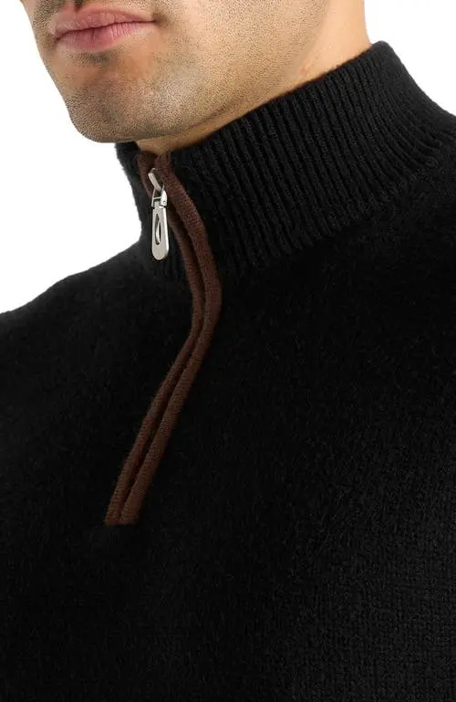 Manière De Voir Quarter Zip Knit Jumper With Contrast Detailing
