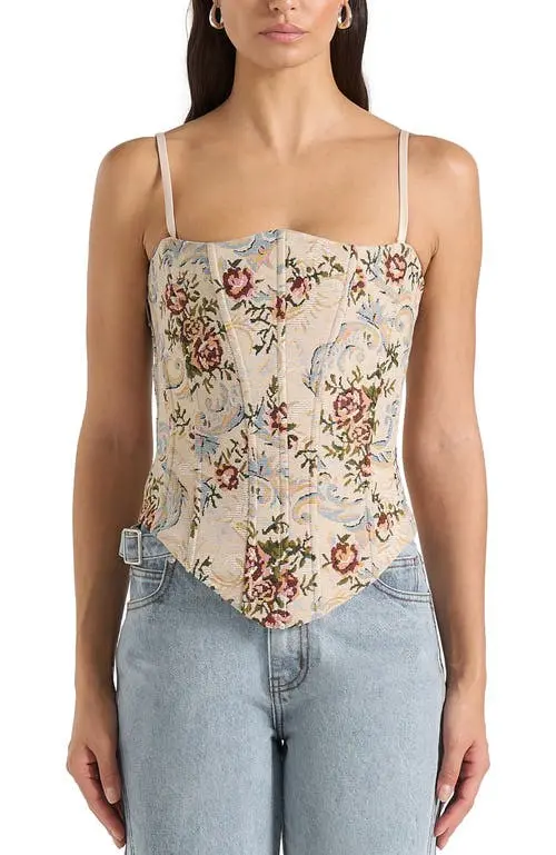 Manière De Voir Scarlett Tapestry Lace Up Corset