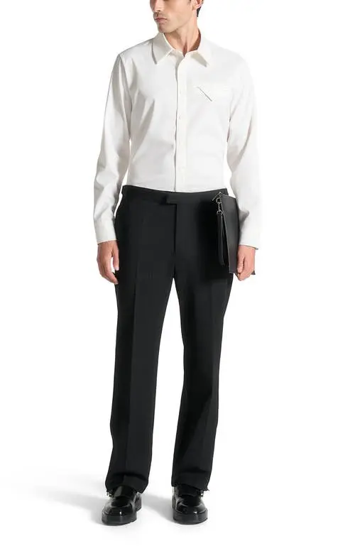 Manière De Voir Tom Slim Fit Tailored Stretch Dress Shirt - Black