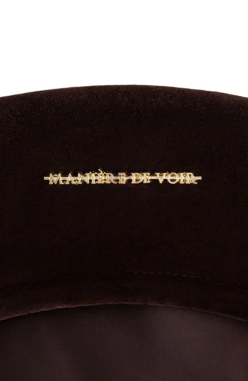 Manière De Voir Maniere De Voir Anya Velvet Beret - Brown