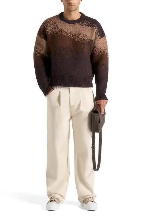 Manière De Voir Ombré Wool Blend Crewneck Sweater