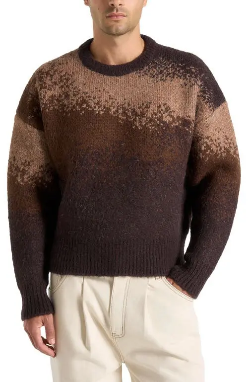 Manière De Voir Ombré Wool Blend Crewneck Sweater
