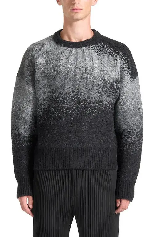 Manière De Voir Ombré Wool Blend Crewneck Sweater