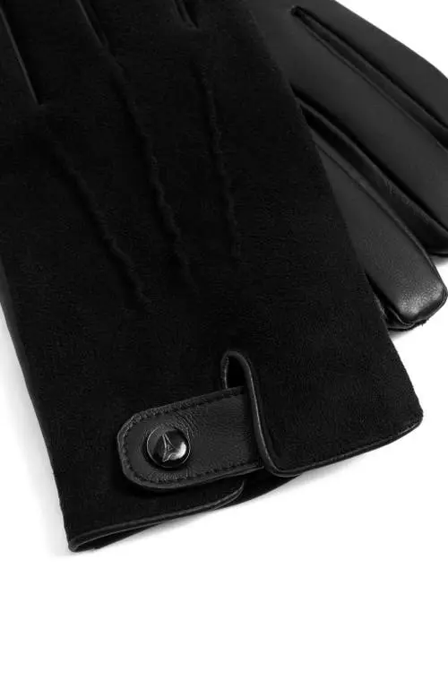 Manière De Voir Manier De Voir Mario Suede Gloves - Black
