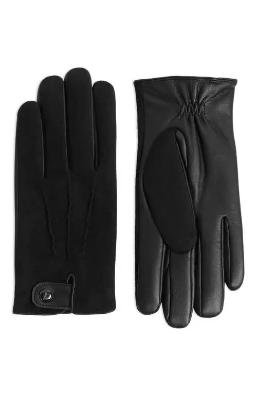 Manière De Voir Manier De Voir Mario Suede Gloves - Black