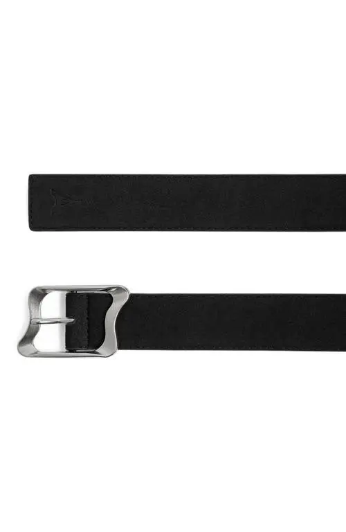 Manière De Voir Eleanor Suede & Leather Statement Belt - Black