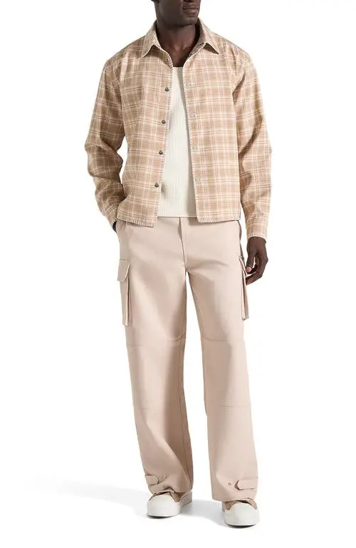 Manière De Voir Blake Whipstitch Check Shirt - Beige