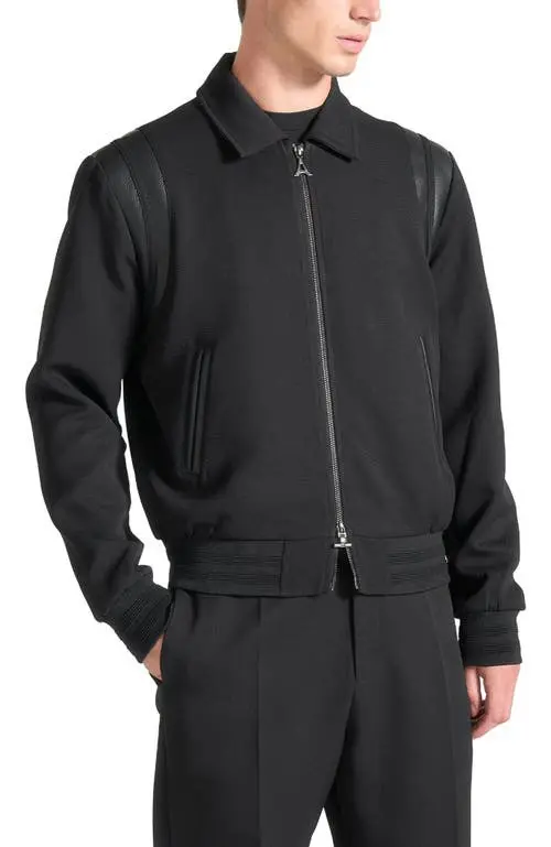 Manière De Voir Tailored Varsity Jacket - Black