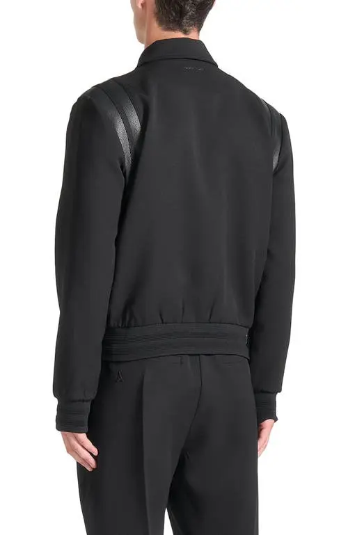 Manière De Voir Tailored Varsity Jacket - Black