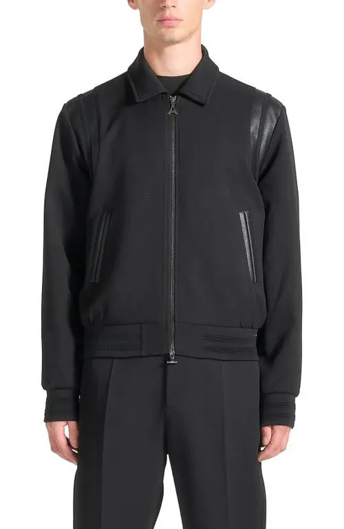 Manière De Voir Tailored Varsity Jacket - Black