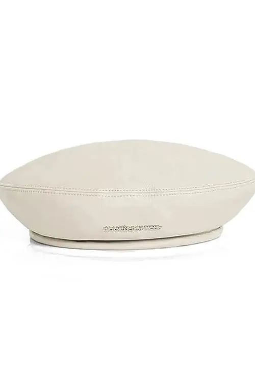 Manière De Voir Maniere De Voir Anya Vegan Leather Beret - Beige