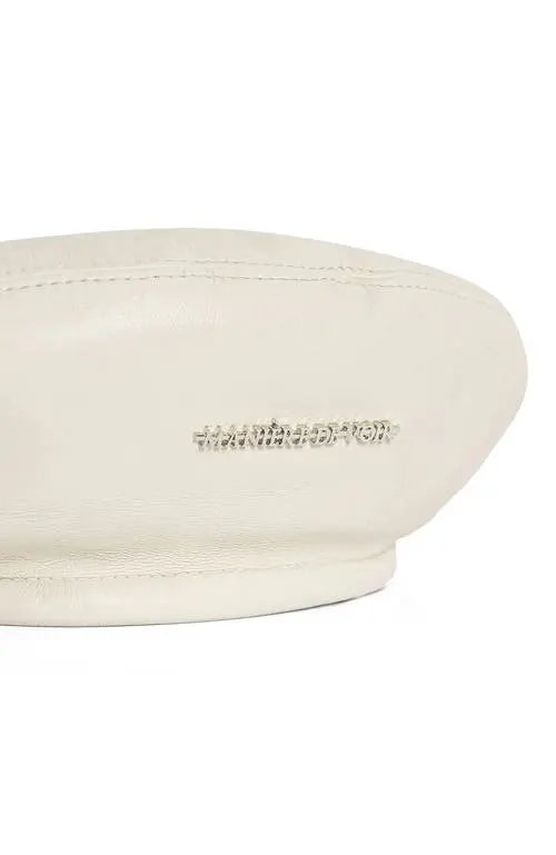 Manière De Voir Maniere De Voir Anya Vegan Leather Beret - Beige
