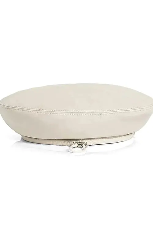 Manière De Voir Maniere De Voir Anya Vegan Leather Beret - Beige