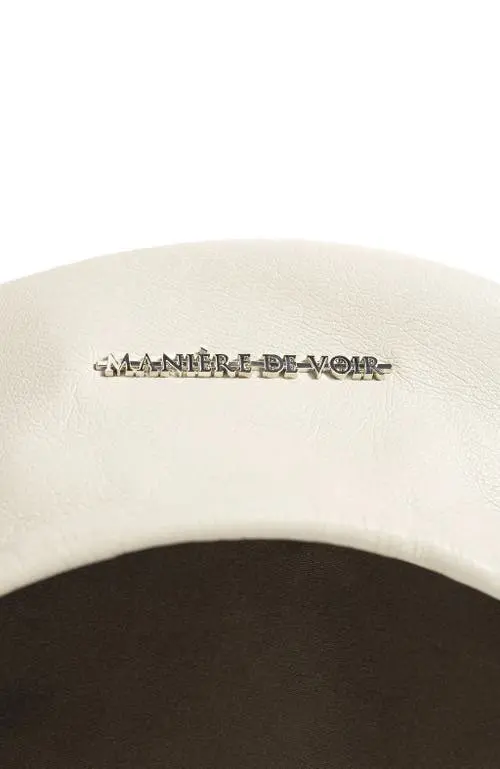 Manière De Voir Maniere De Voir Anya Vegan Leather Beret - Beige