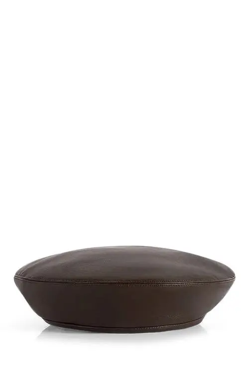 Manière De Voir Maniere De Voir Anya Vegan Leather Beret - Brown